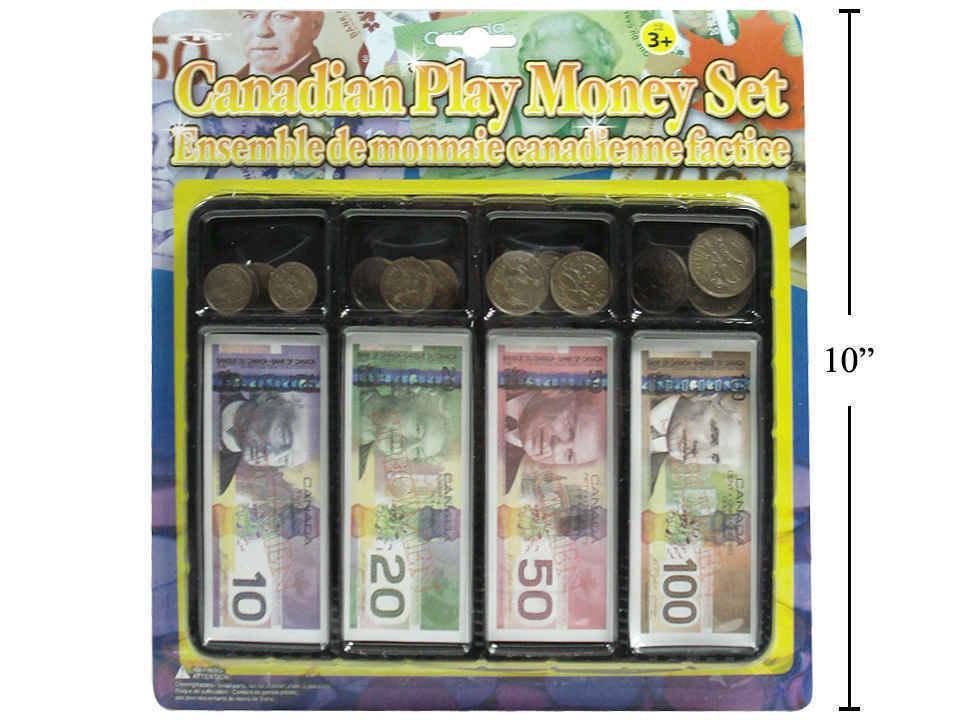 Canadian Play Money Set - Ideal for Kids Learning Currency