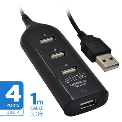 High-Speed USB 4-Port Hub - Expand Your Connectivity Options